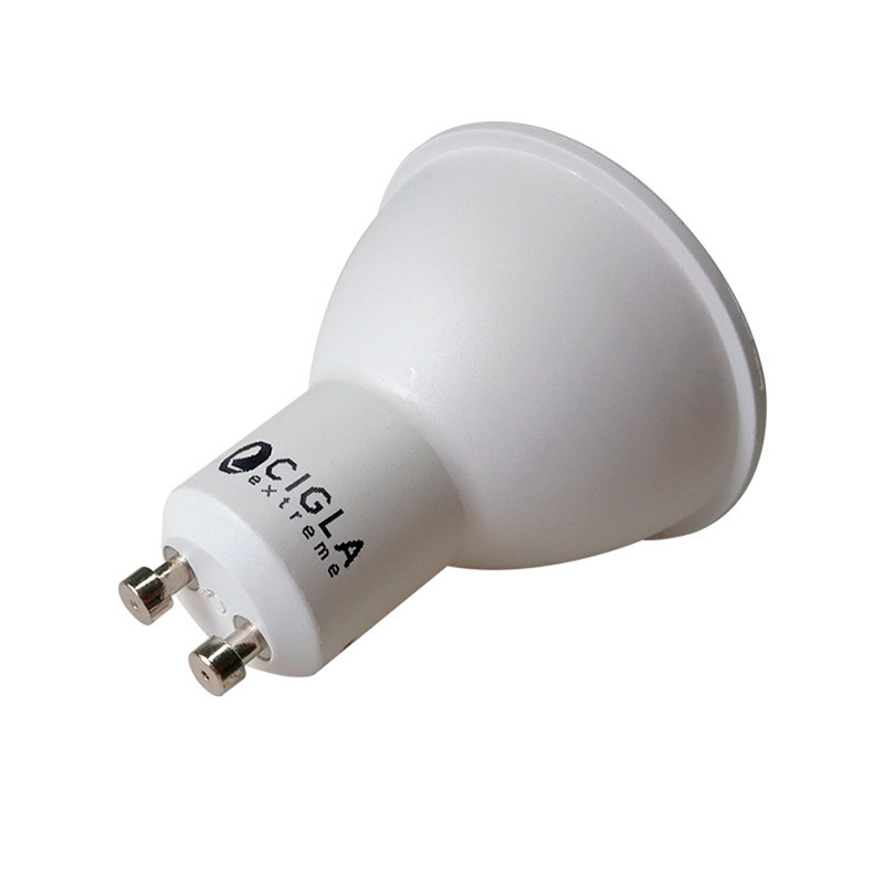 Bombillo LED GU10 5W color de luz verde.